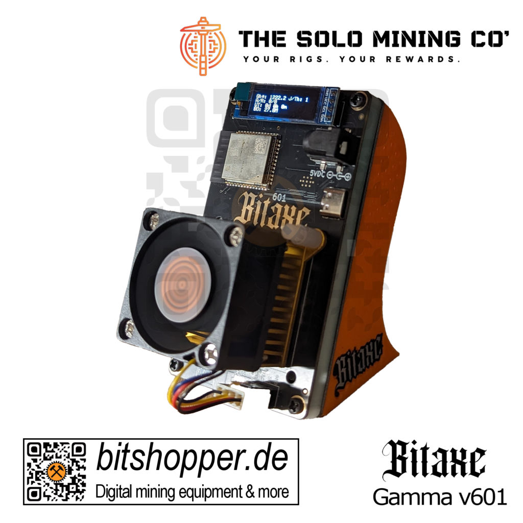 Bitaxe Gamma v601 Open Source Bitcoin Miner - Bithalo Edition - bitshopper.de