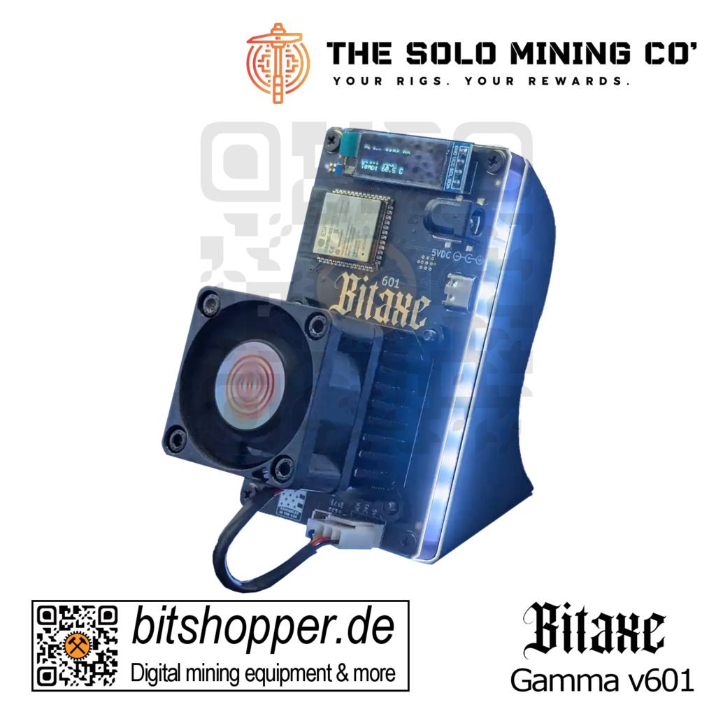 Bitaxe Gamma v601 Open Source Bitcoin Miner - Bithalo Black Edition ...