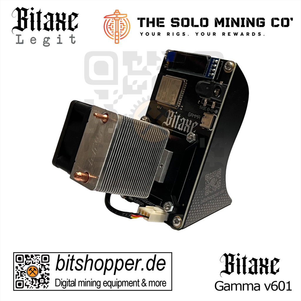 Bitaxe Gamma v601 Open Source Bitcoin Miner - Bithalo Black Edition ...